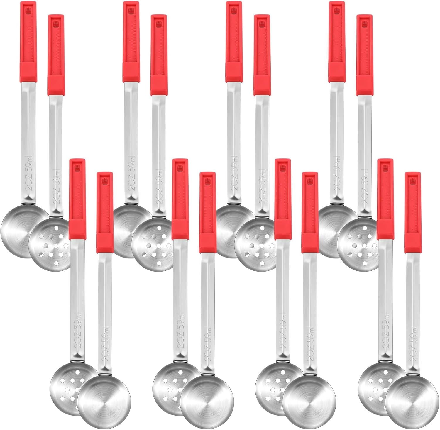 16 Pcs Portion Control Serving Spoons, Restaurant Measuring Serving ...