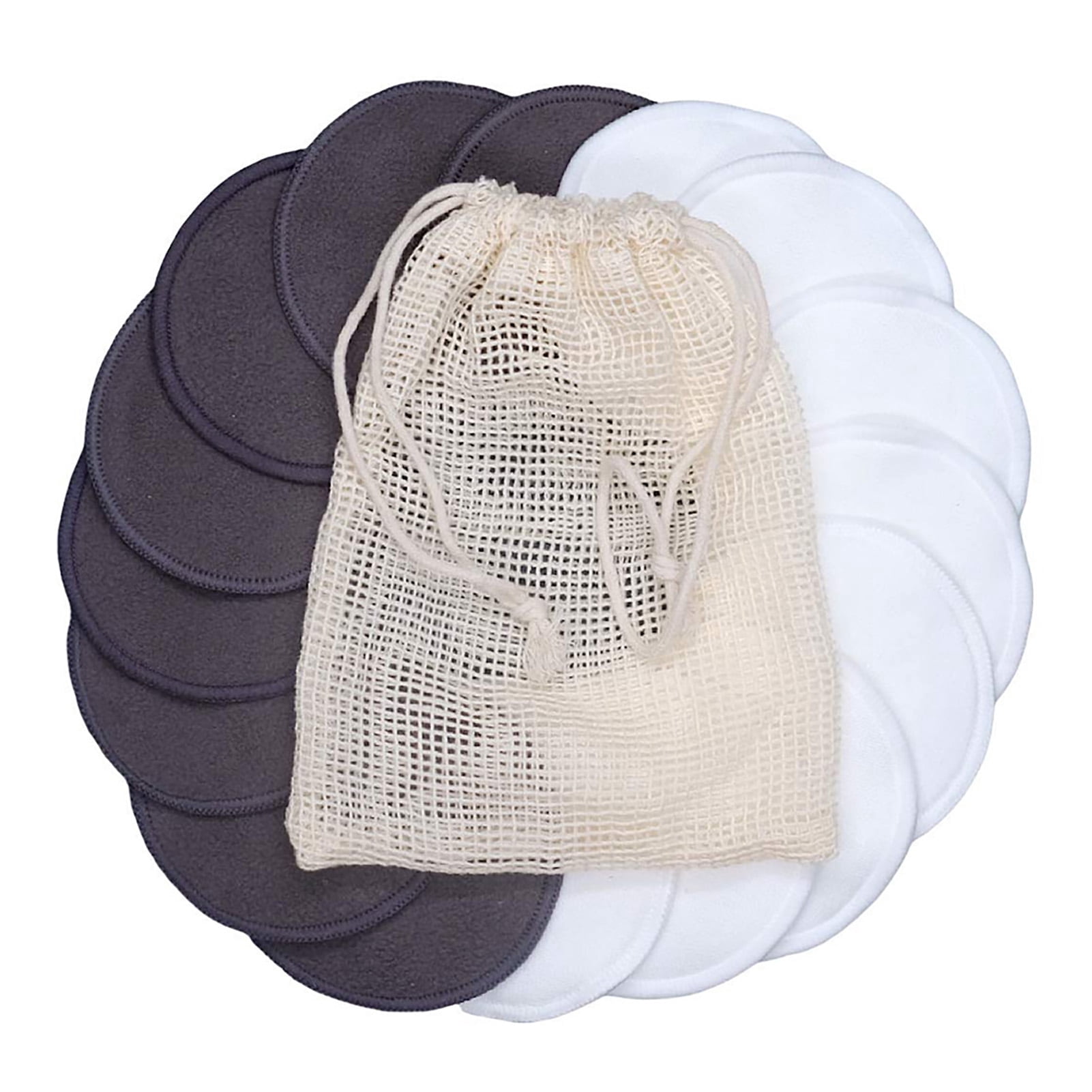 16 Pcs Reusable Makeup Remover Pads | With Washable Mesh Bag | Zero ...