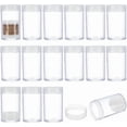 16 Pcs Round Clear Coin Storage Tube Plastic Coin Holder with ...