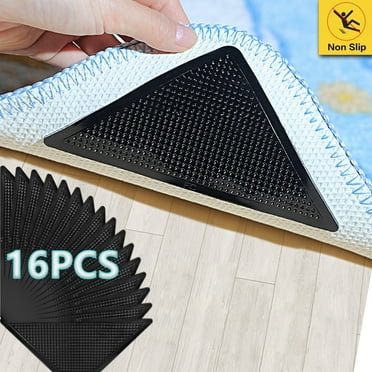 Rug Gripper,12 Pcs Non Slip Rug Tape Reusable,Washable Carpet Tape for ...