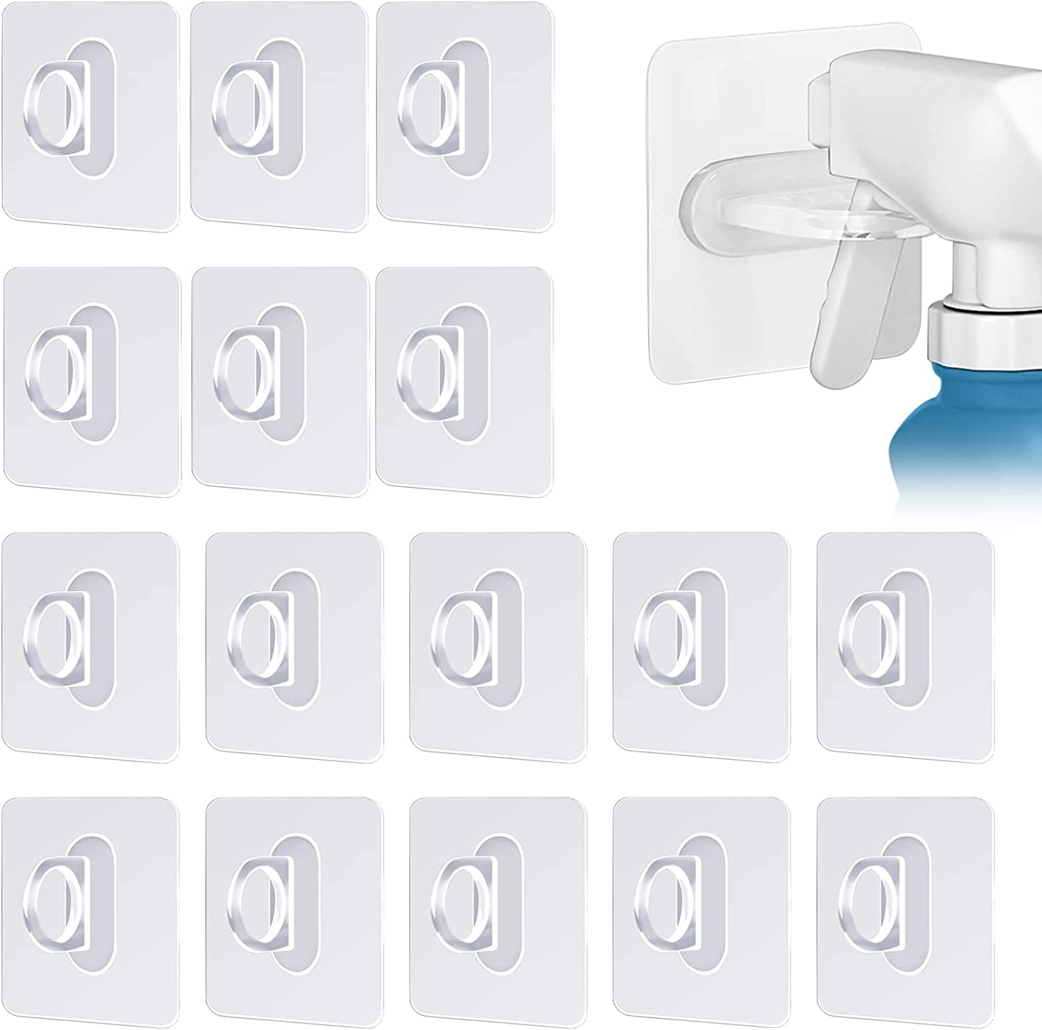 16 Pcs Self Adhesive Spray Bottle Holder, Curtain Rod Bracket, Wall ...