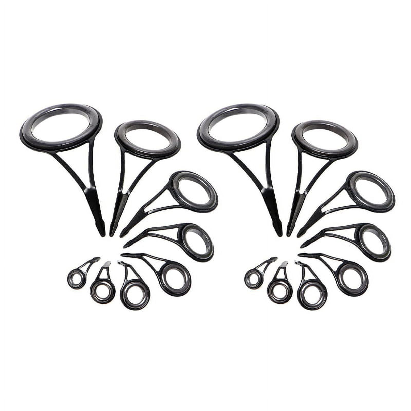 16 Pcs/Set Fishing Rod Guides Tip Fish 5-18mm Dia Pole Repair Kit Line ...