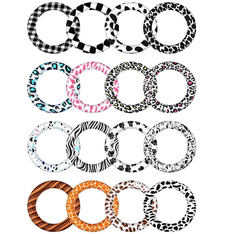 16 Pcs Silicone Beadable O Ring 65mm Round Silicone Loop with 2 Hole ...
