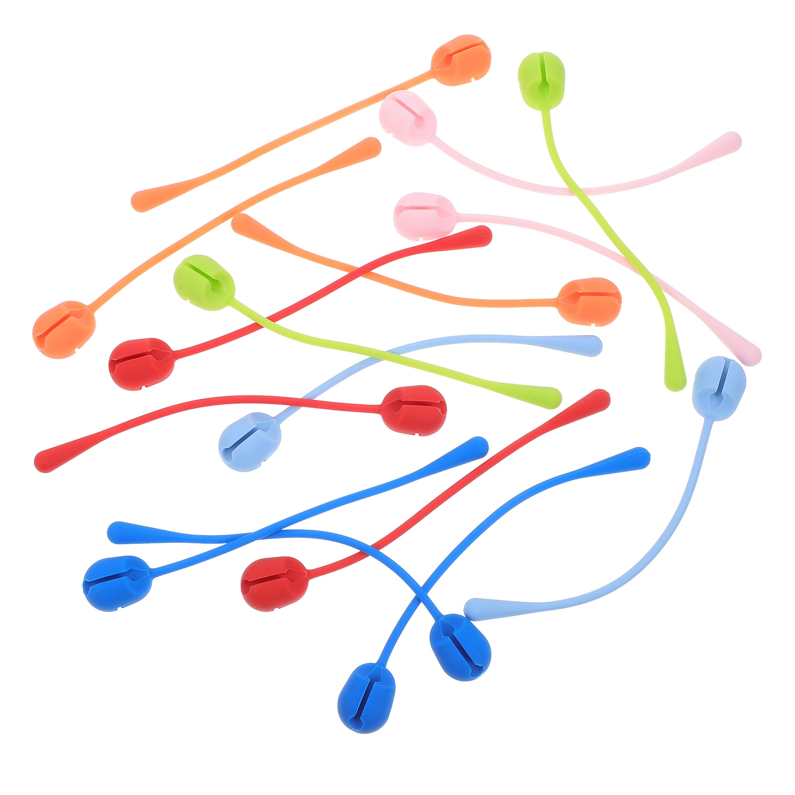 16 Pcs Silicone Cable Manager Ordinary Corrugated Artificial Universal ...