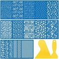 16 Pcs Silk Screen Stencils for Polymer Clay Texture Sheet Reusable ...