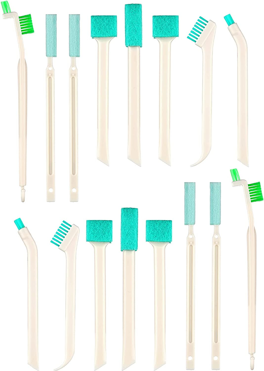 16 Pcs Small Household Cleaning Brushes - Deep Detail Crevice Cleaner ...