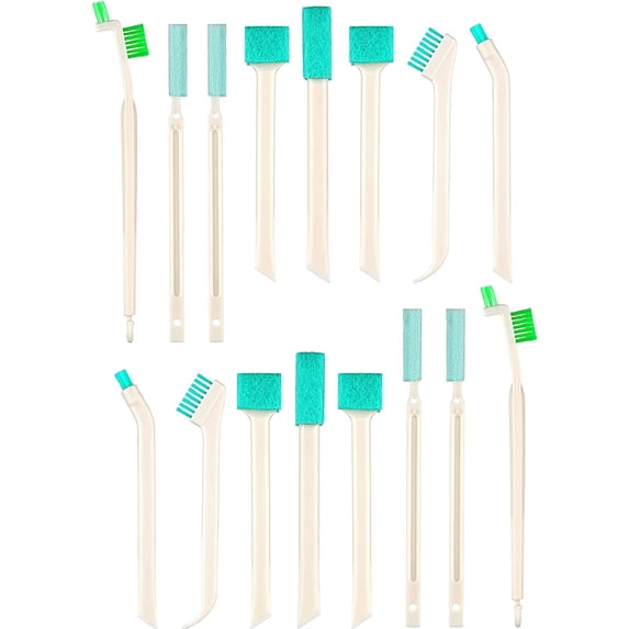 16 Pcs Small Household Cleaning Brushes - Deep Detail Crevice Cleaner ...
