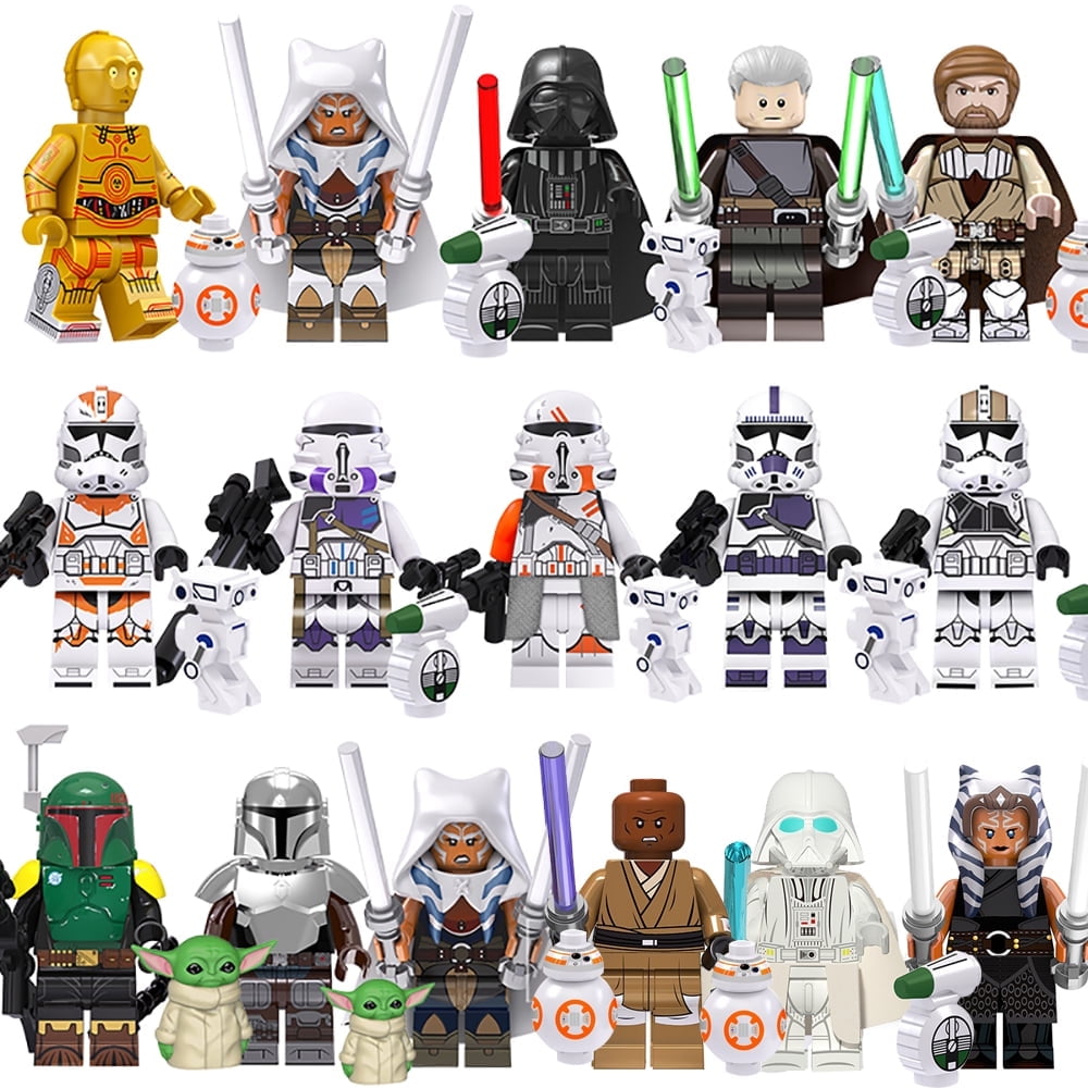 16 Pcs Space Wars Action Figures Building Blocks Set, Battle Droids and ...