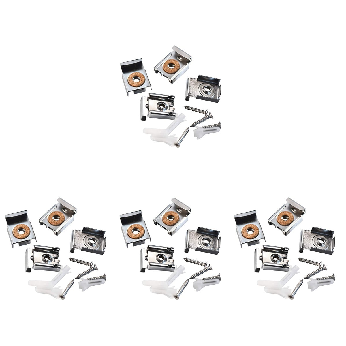 16 Pcs Spring Loaded Mirror Hanger Mount Clips Picture Shelf Photo ...