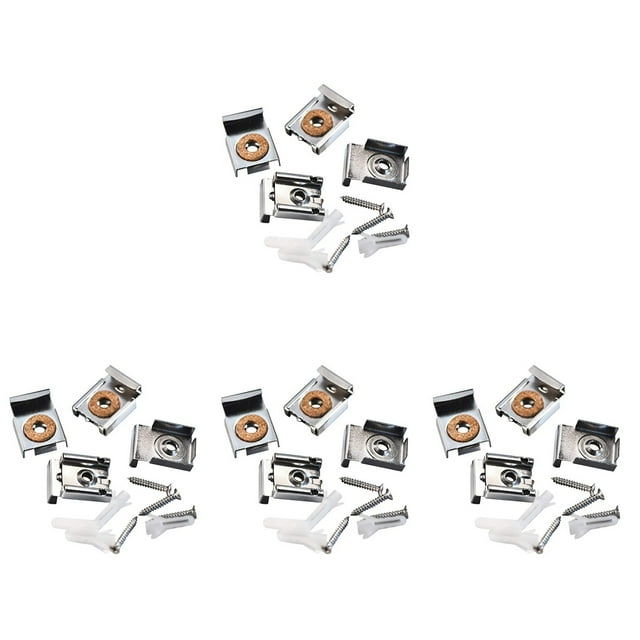 16 Pcs Spring Loaded Mirror Hanger Mount Clips Picture Shelf Photo ...