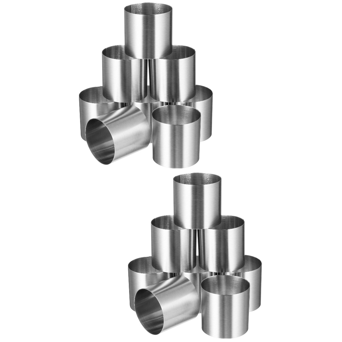 16 Pcs Stainless Steel Mini Cake Rings Cheese Cake Molds Mousse Rings ...