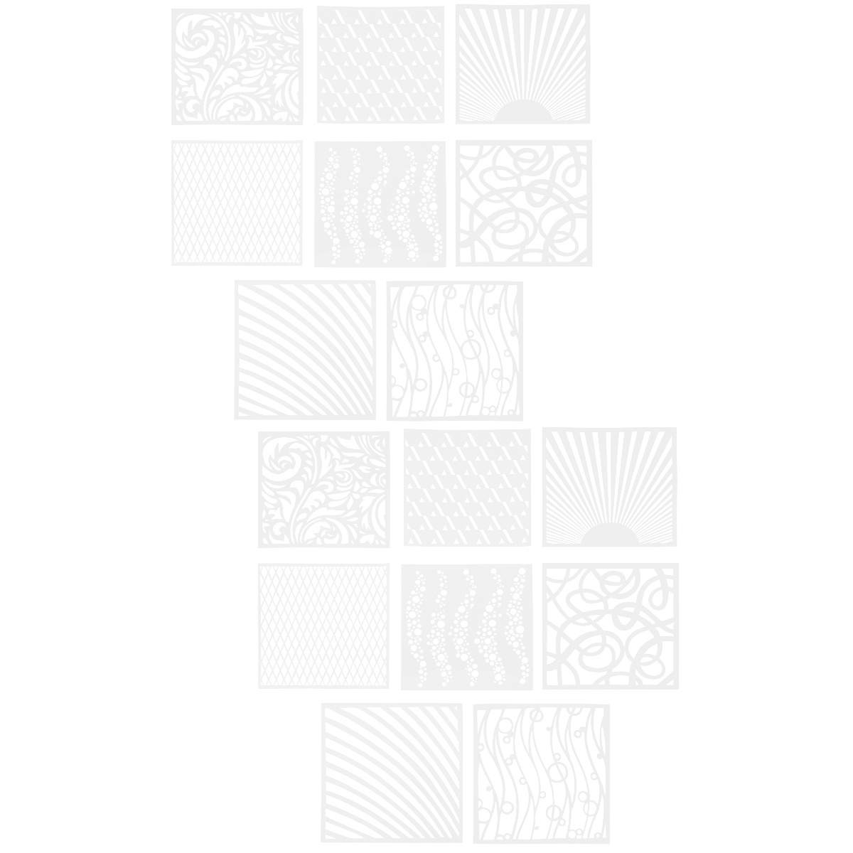 16 Pcs Stencils Plastic Painting Stencils Handicraft Drawing Template 16 Pcs Stencils Plastic Painting Stencils Handicraft Drawing Template