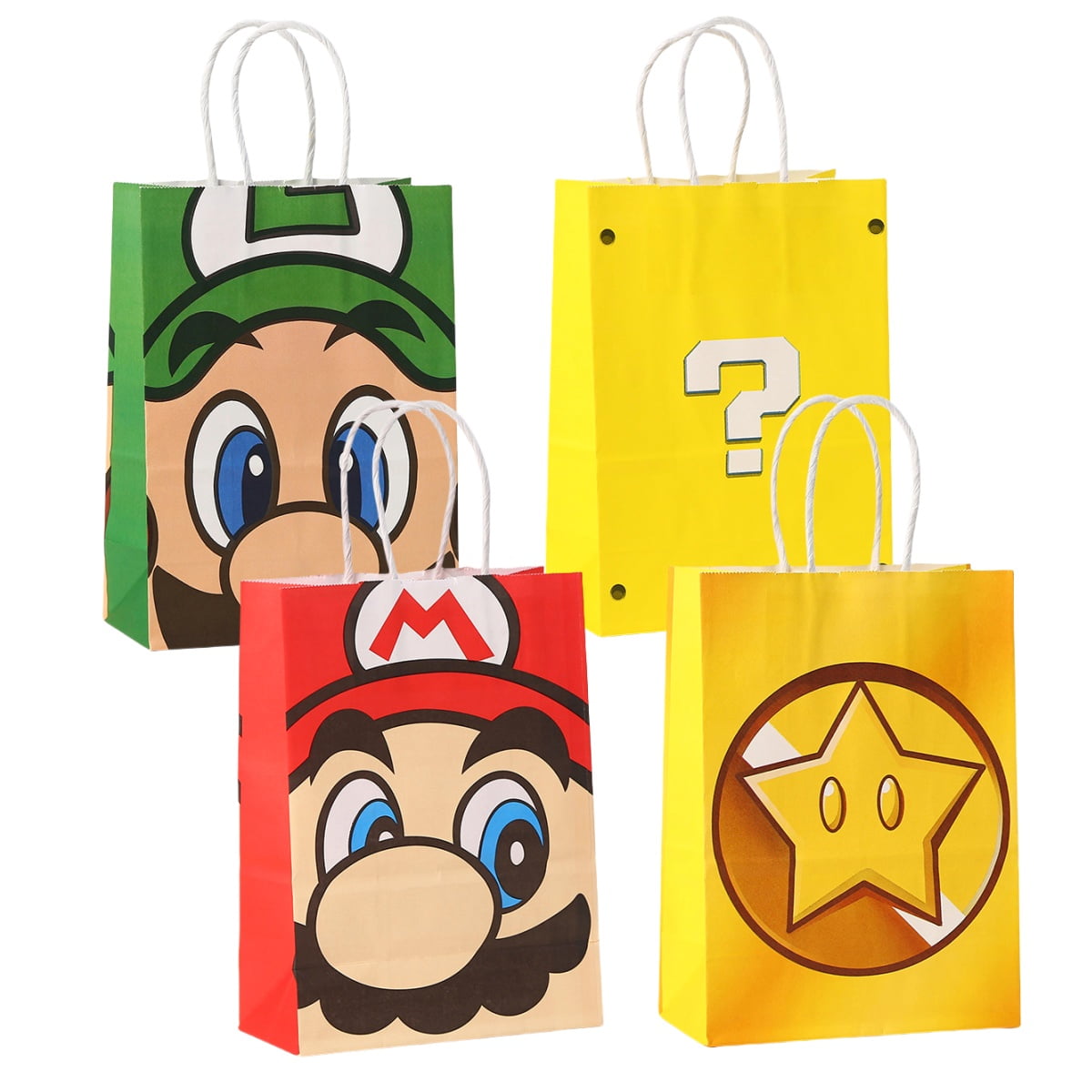 16 Pcs Super Mario Bros Party Gift Bags, Birthday party bags, Cartoon ...