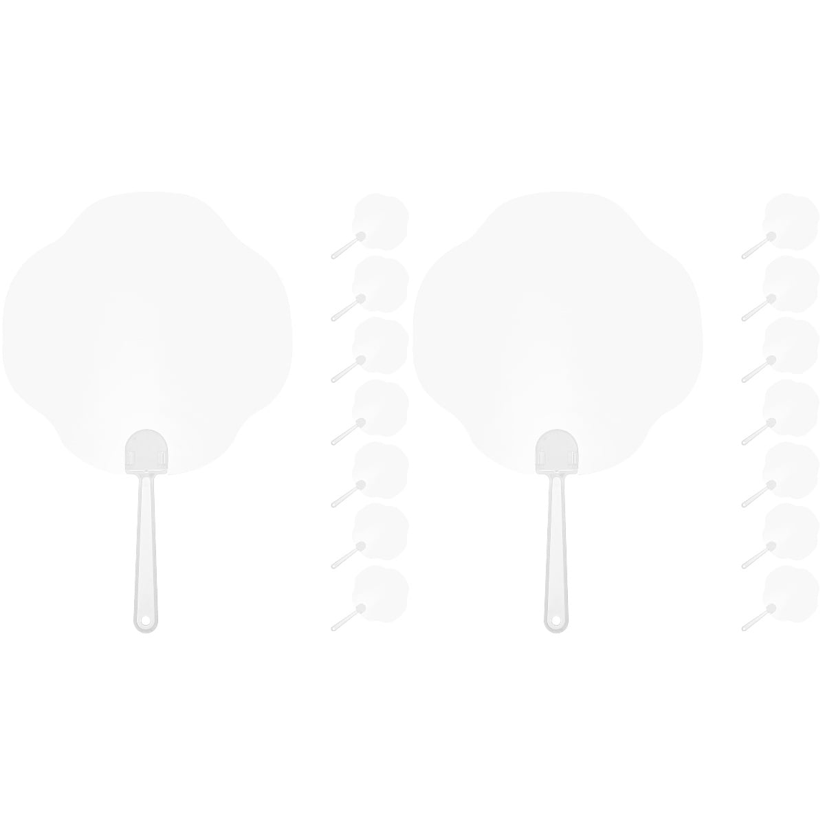 16 Pcs Transparent Fan Blank DIY Children's Graffiti Painting Round ...