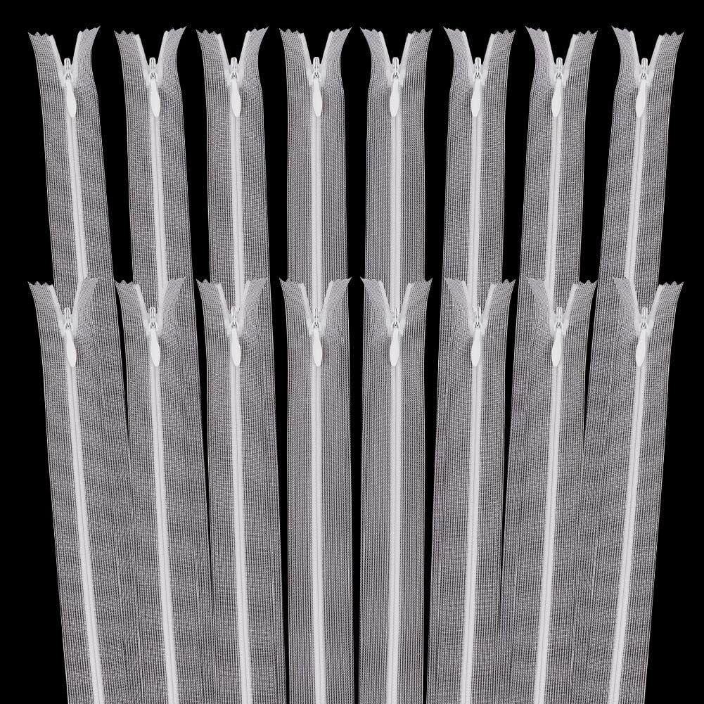 16 Pcs Transparent Invisible Zippers 13.18inch Long White Translucent ...