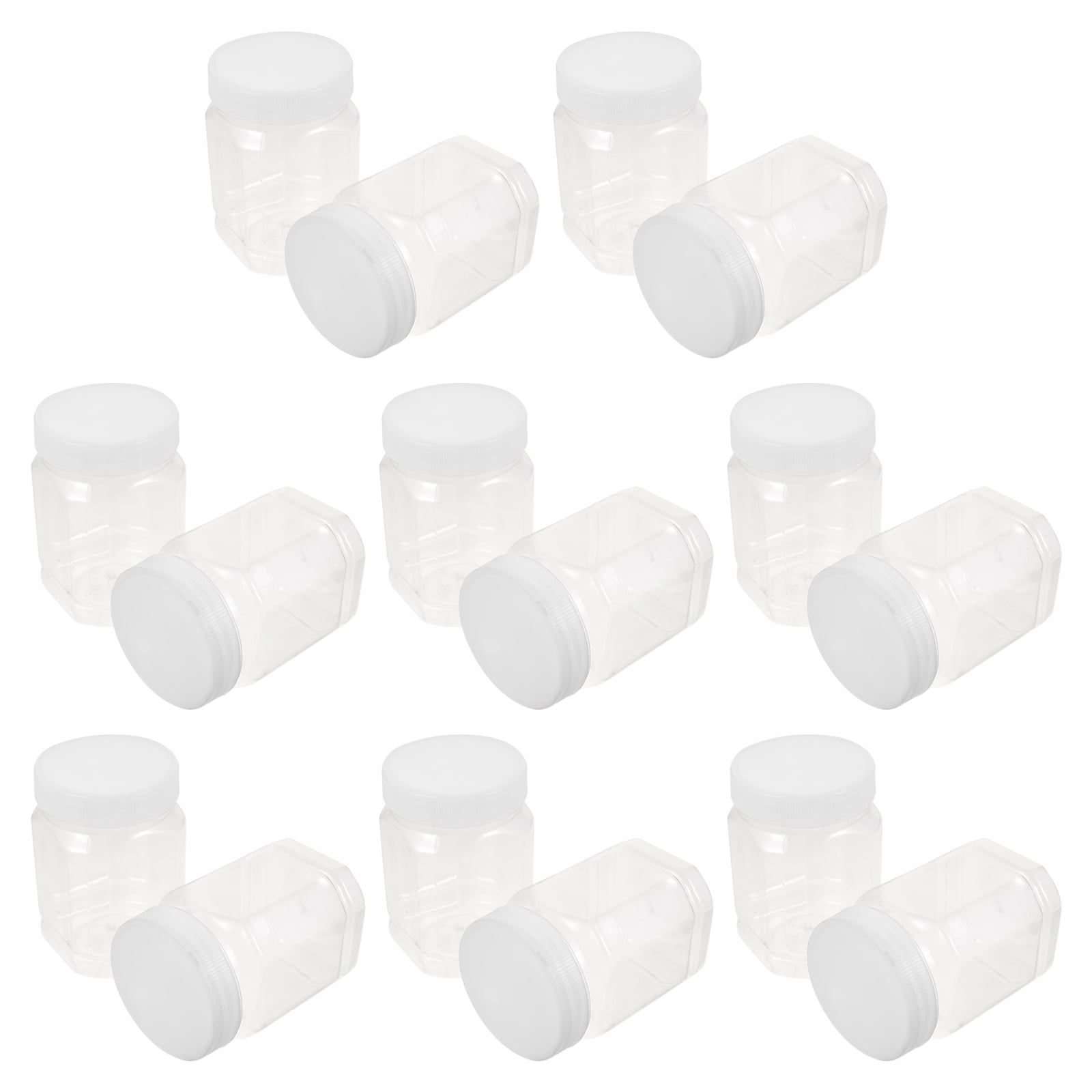 16 Pcs Transparent Plastic Bottle Honey Storage Bottles Box Containers ...