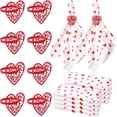 16 Pcs Valentine Napkin Rings and Valentine Cloth Napkins, Metal Heart ...