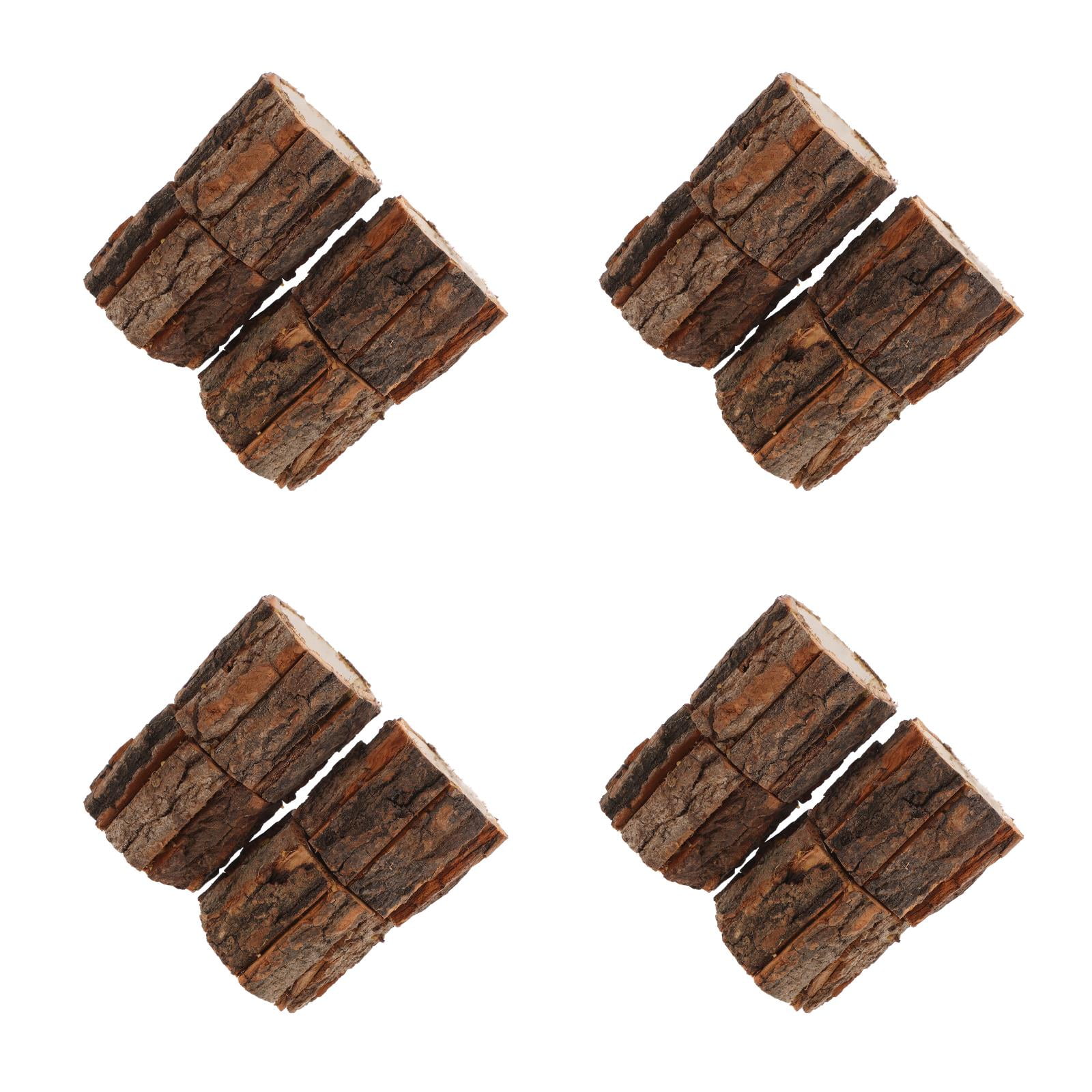 16 Pcs Wood Bark Planter Wood Flower Pot Decorative Rustic Flower Plant ...