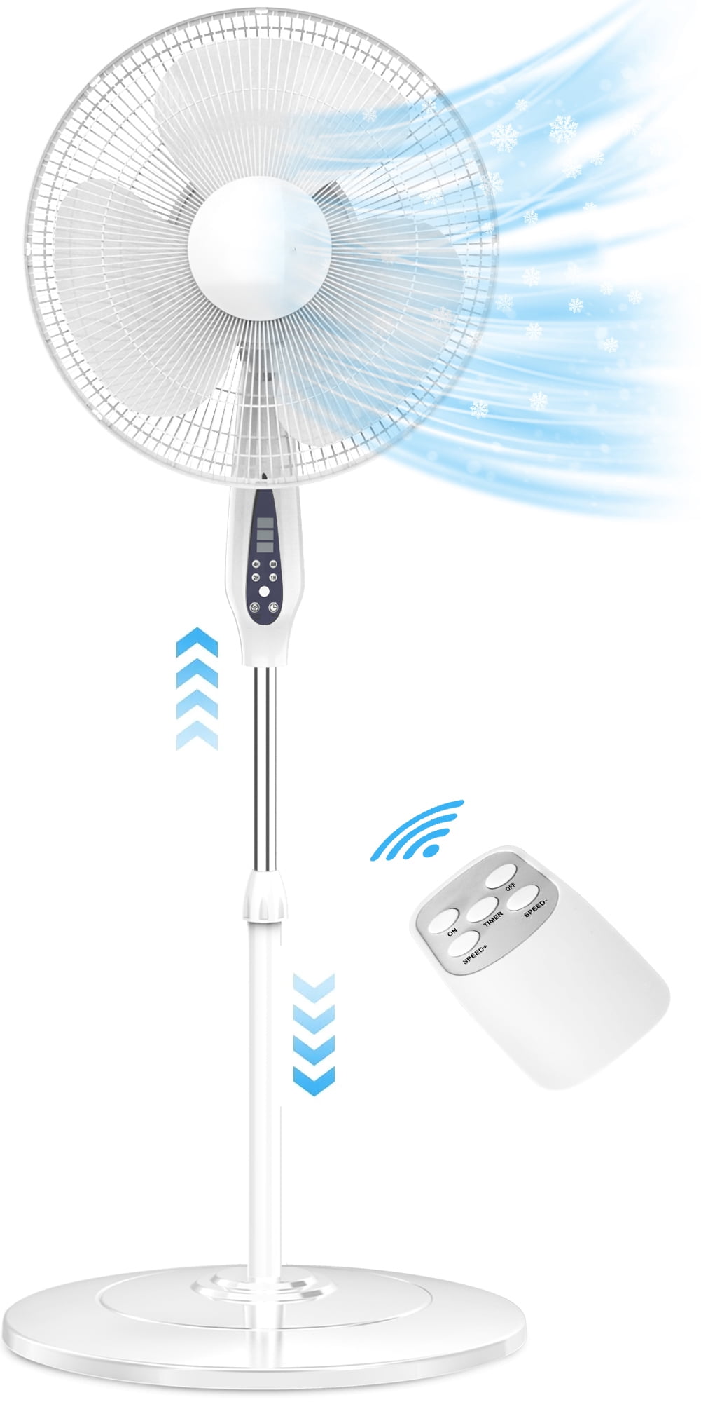 "Ifanze 16"" Oscillating Pedestal Fan with DC Motor, 3 Modes, 9 Speeds ...