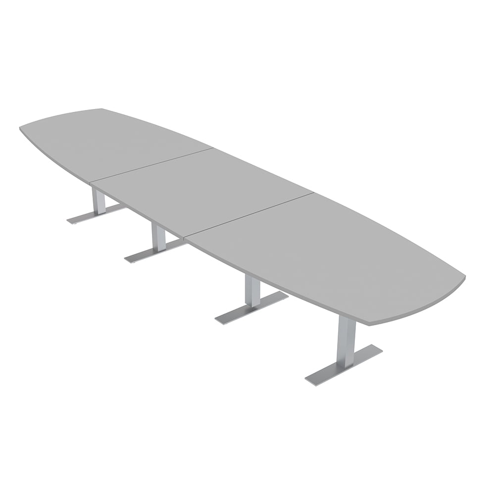 16 Person Arc Boat Modular Powered Conference Table Metal T-Bases ...