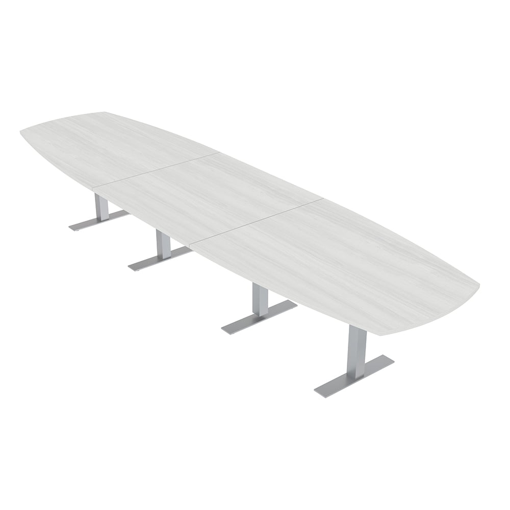 16 Person Arc Boat Modular Powered Conference Table Metal T-Bases ...