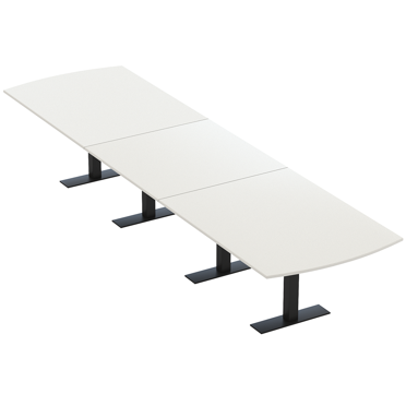 8 Person Rectangular Conference Table Metal T Bases Electrical Modules ...