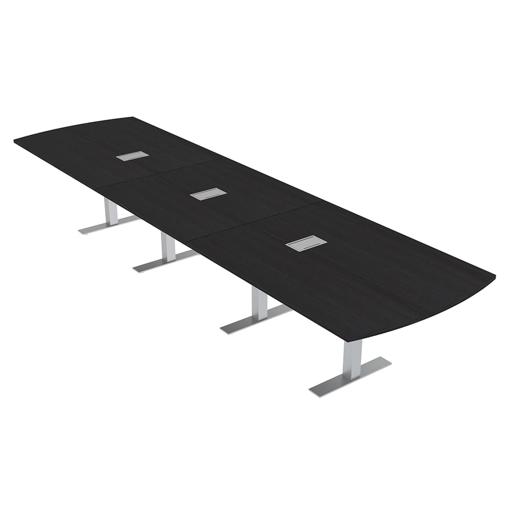 16 Person Arc Rectangle Modular Conference Table With Electrical Units ...