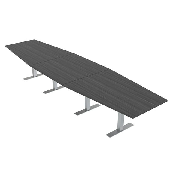 12' Modular Oval Conference Table With Metal Bases And Electric Units ...