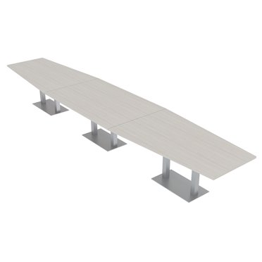 16Ft Arc Rectangle Powered Modular Conference Table Square Metal Bases ...