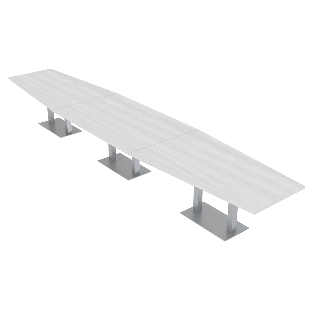 16 Person Hexagon Modular Conference Table Metal Bases Power Units ...