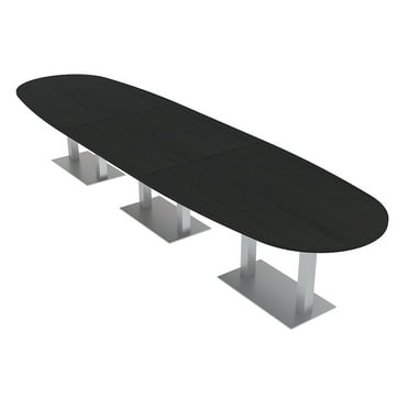 16' Arc Boat Modular Conference Table Metal Bases Power And Data ...
