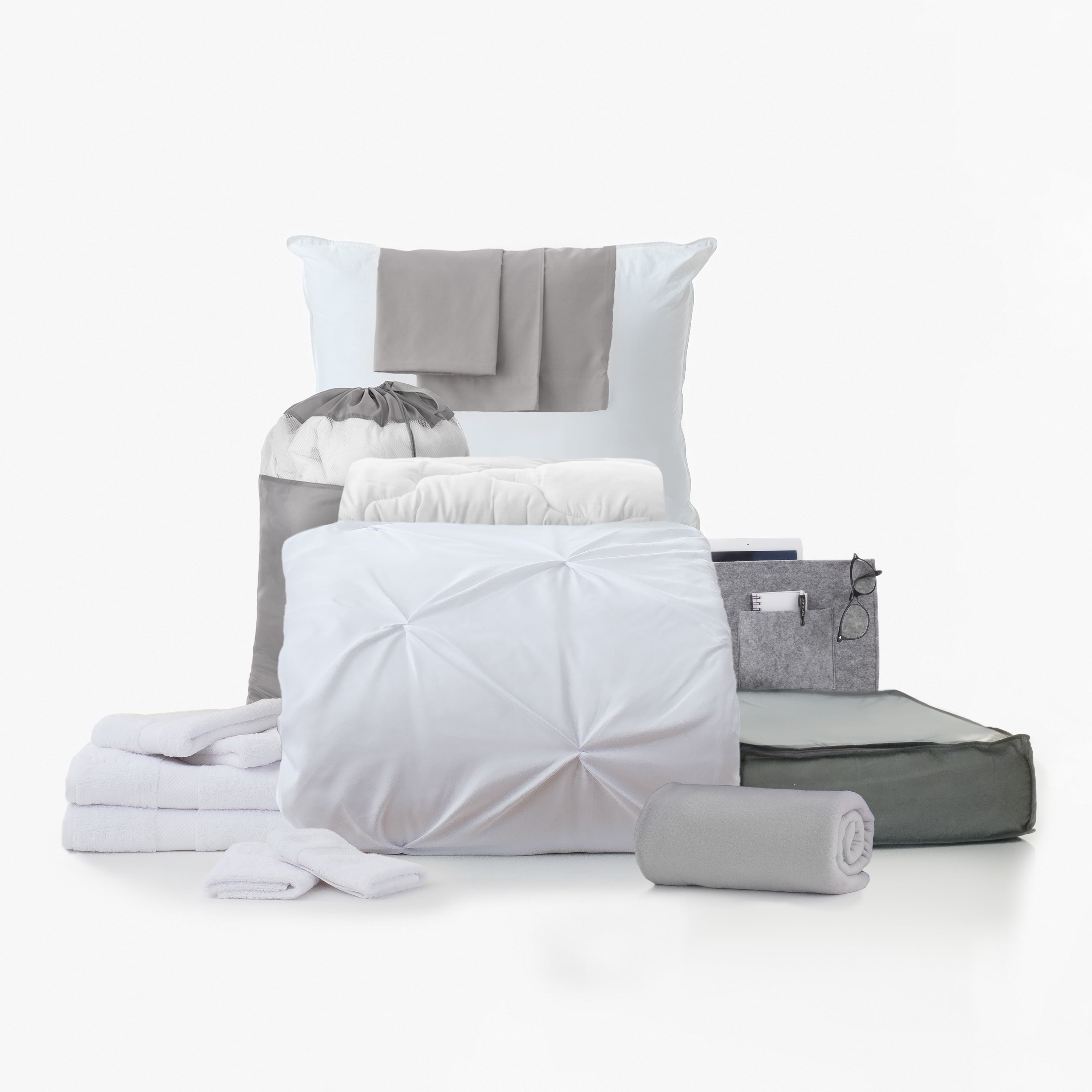 16-Piece Back-to-College Dorm Essentials Value Pack in Whitney White ...