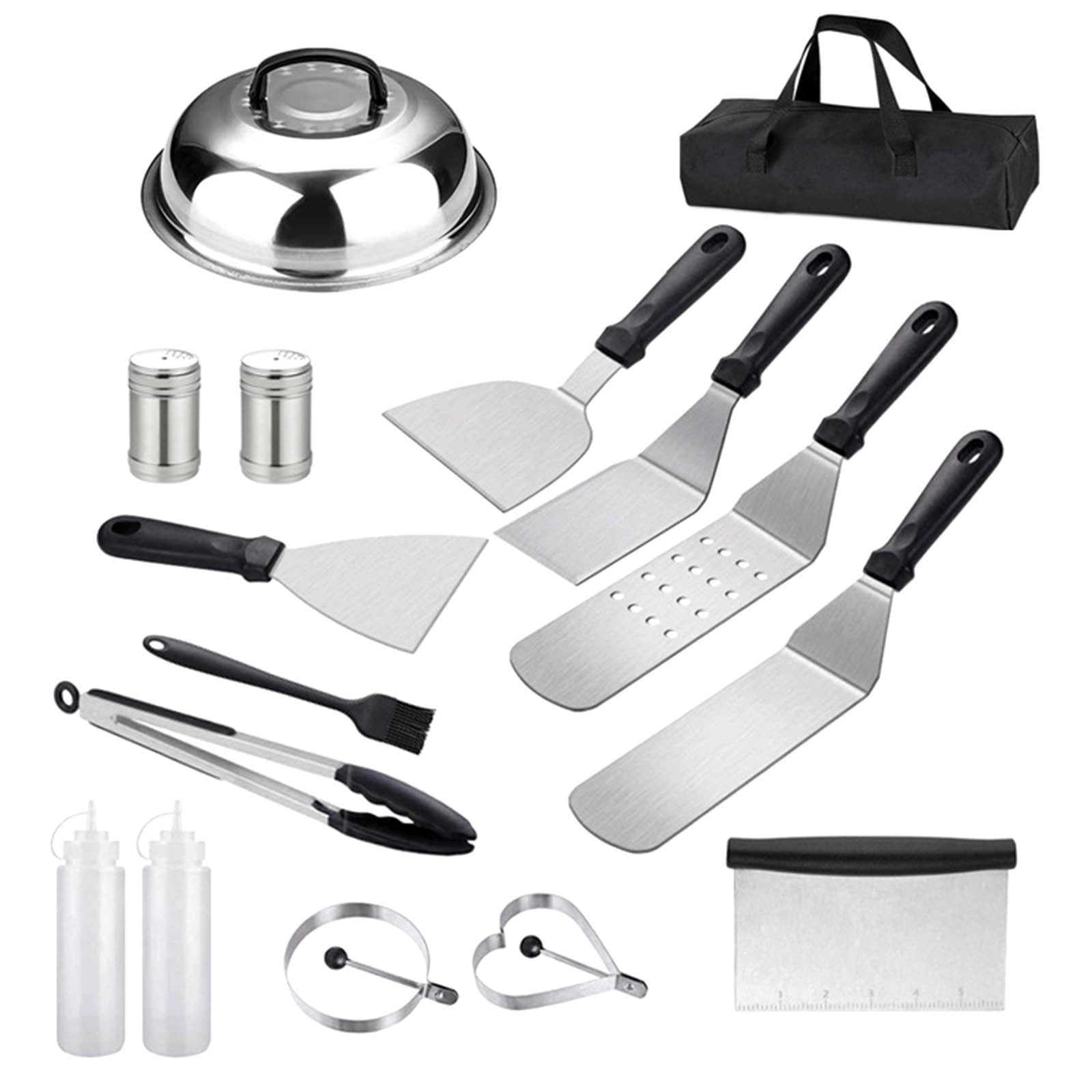 16-Piece Barbecue Tool Set with Lid for Camp Chef, 304 Stainless Steel ...
