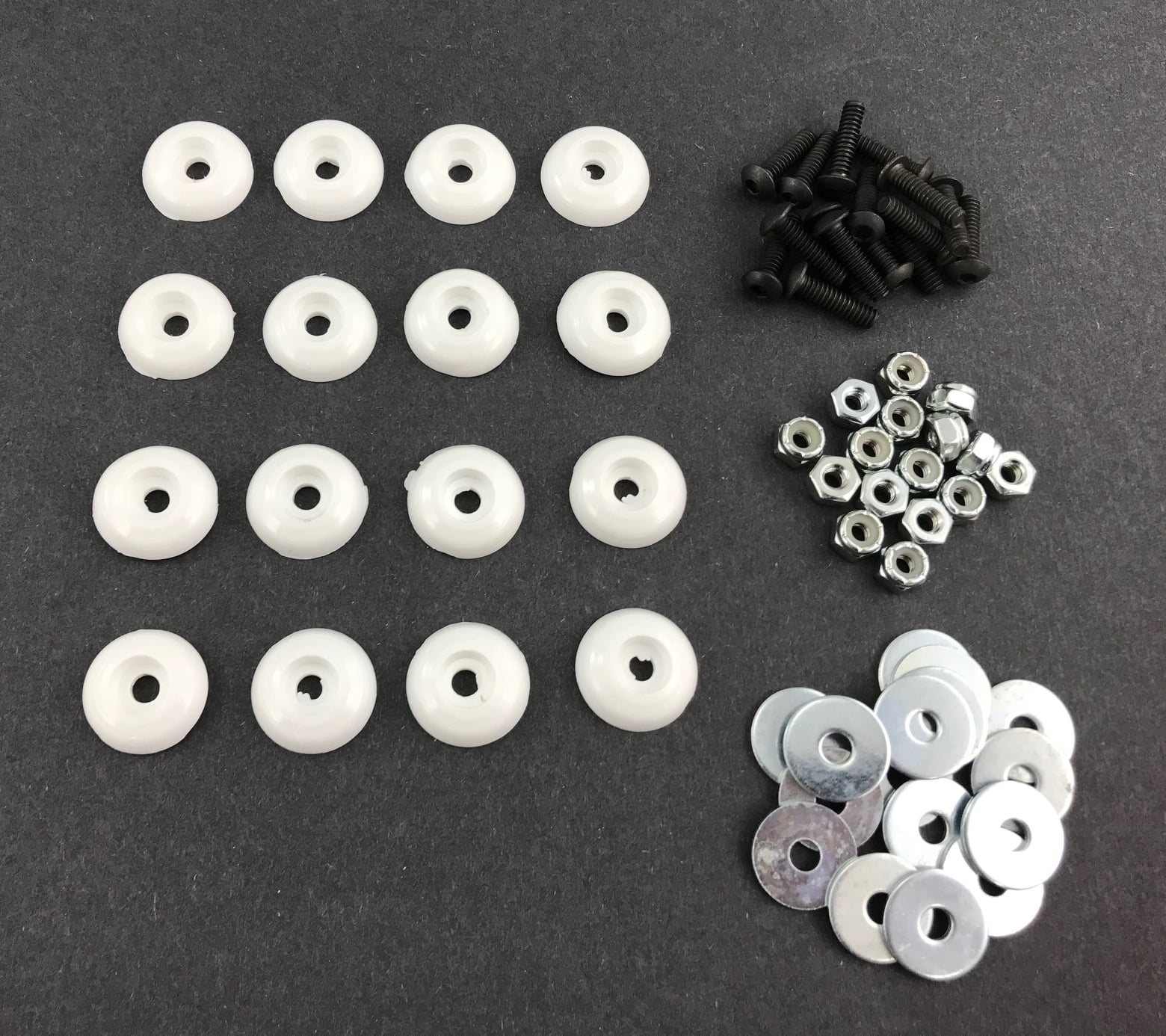 16-Piece Body Fastener Kit (White) for Mini Bike & Go Kart - Washers ...