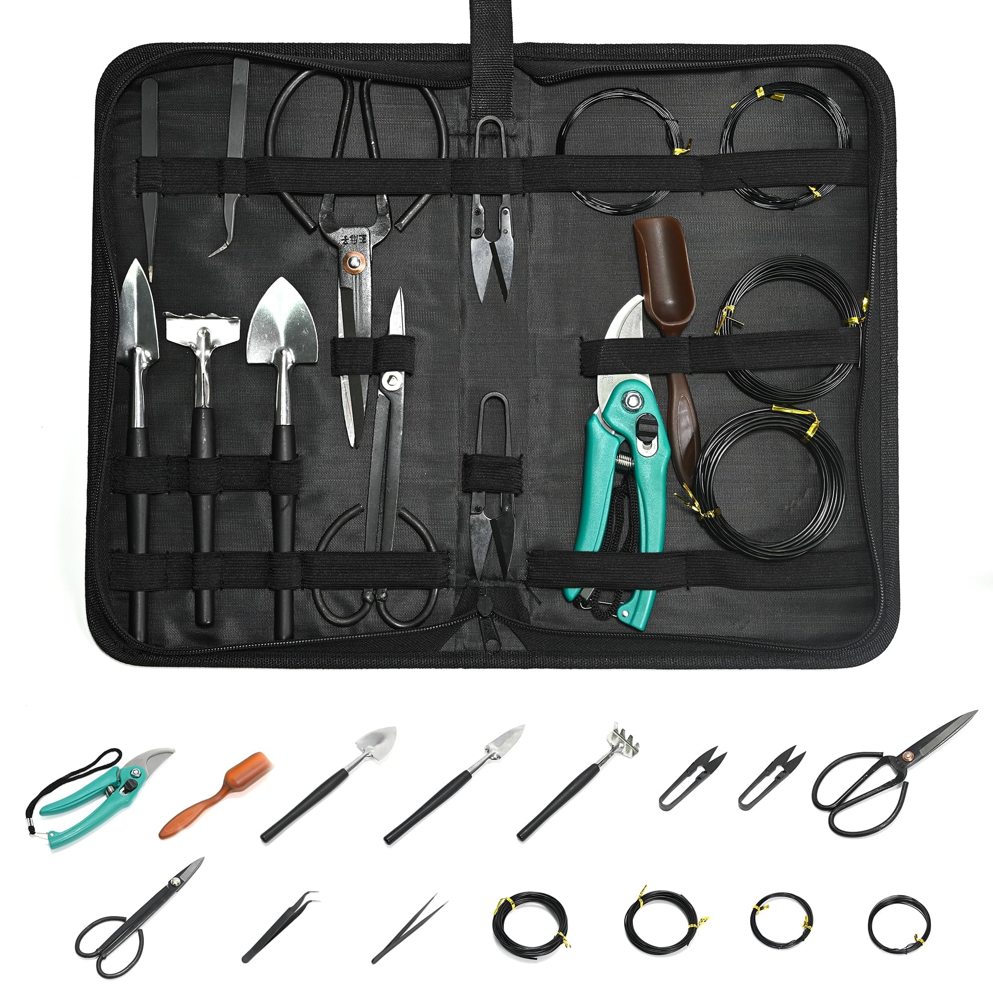 16-Piece Bonsai Tree Kit, Bonsai Tool Set, Bonsai Starter Kit, Carbon ...