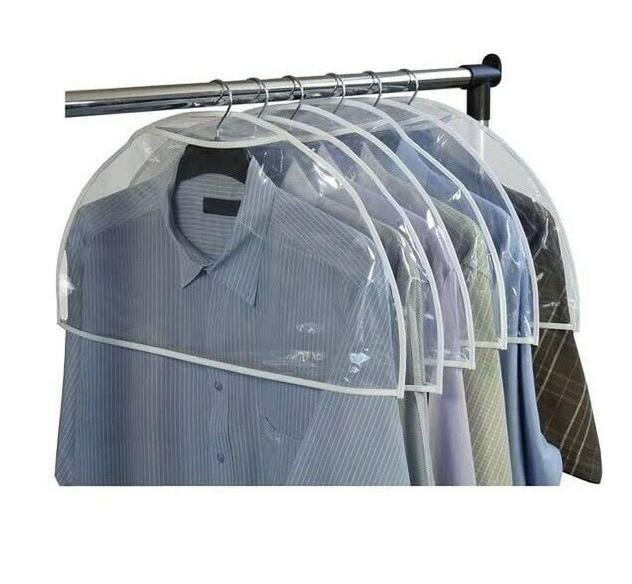 16 Piece Bonus Pack - Clear Vinyl Shoulder Covers 24” Clothes Garments ...