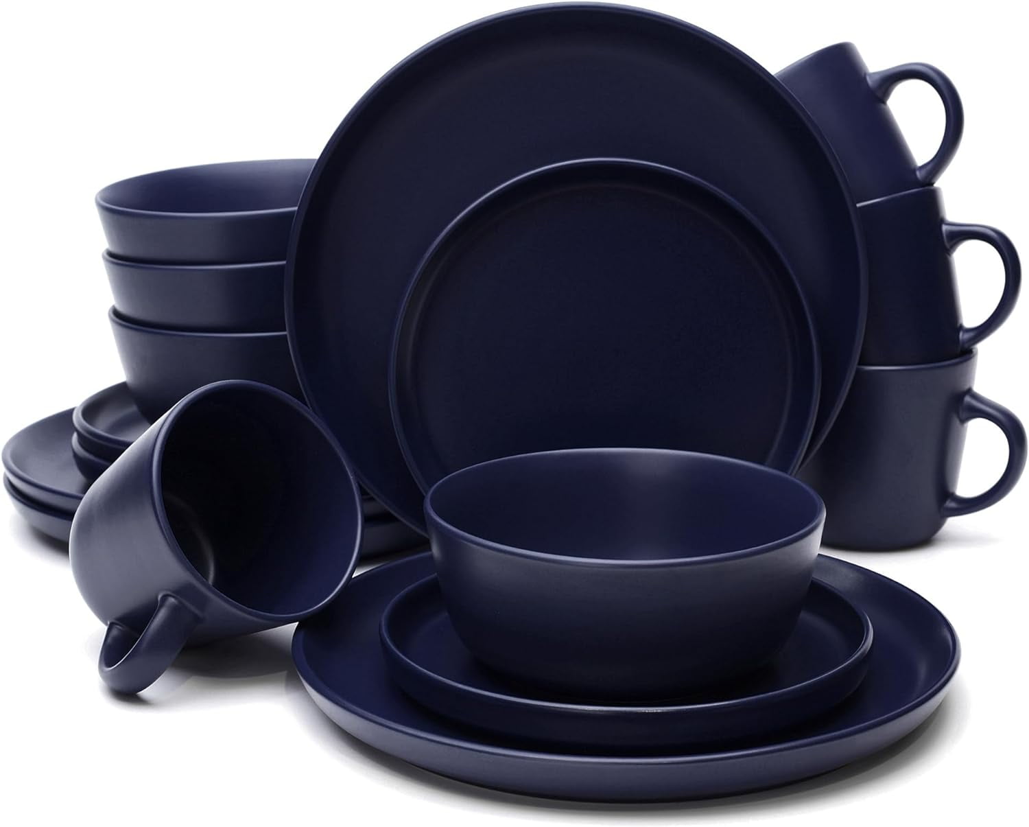 16-Piece Contemporary Ceramic Stoneware Dinnerware Sets for 4 ...
