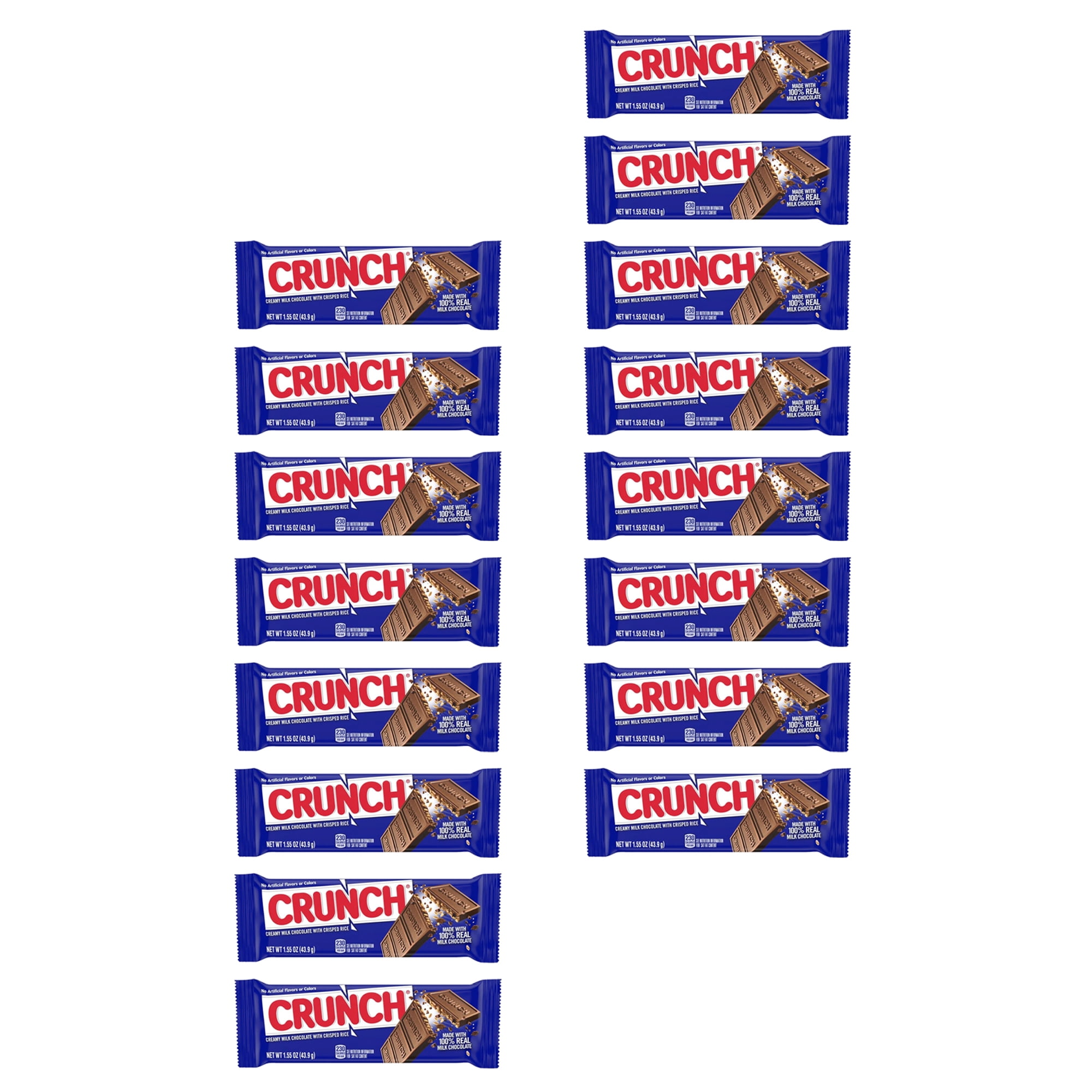 RADYAN Crunch Candy Bars, Creamy Milk Chocolate with Crisped Rice, 16 ...