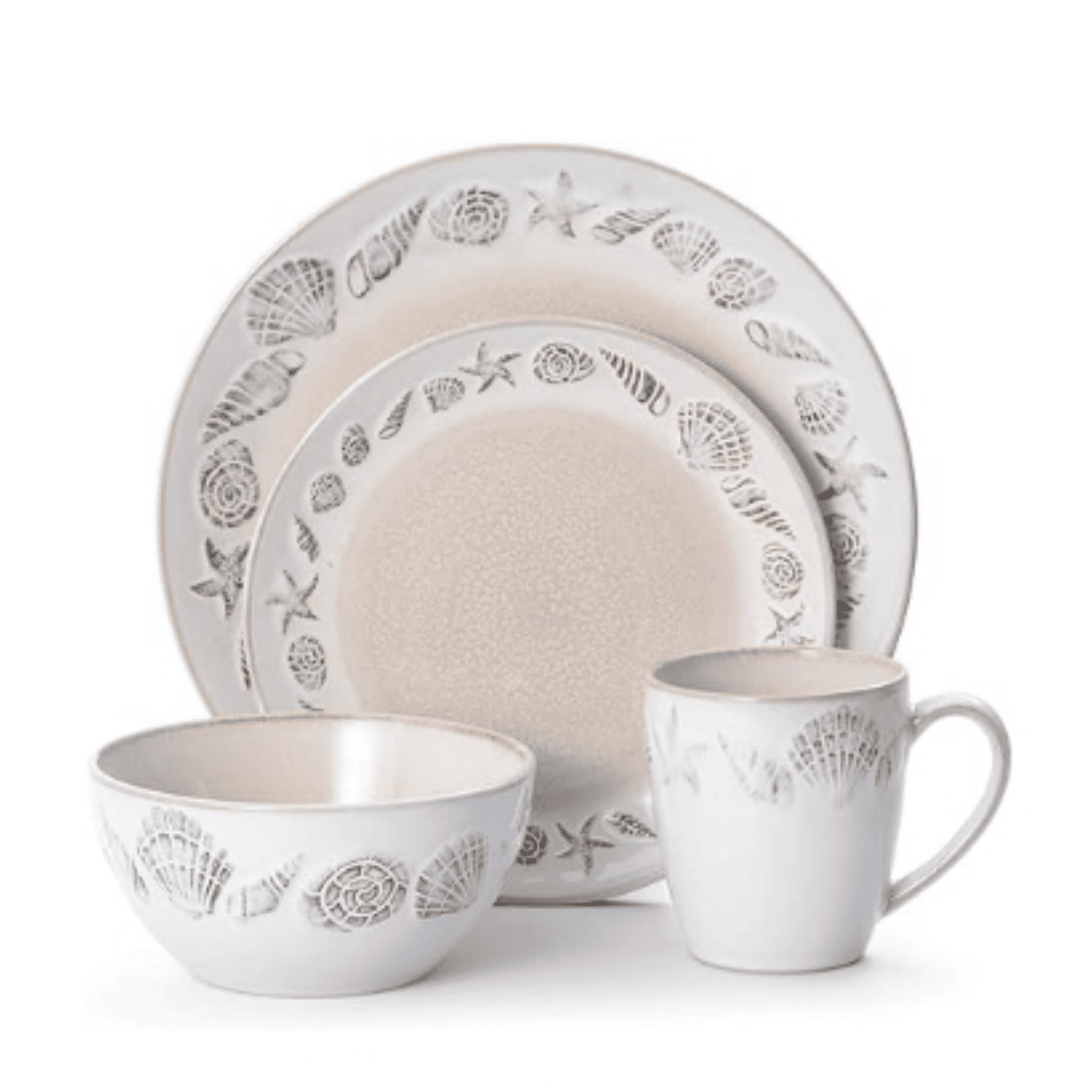 16-Piece Dinnerware Set, Beige - Walmart.com