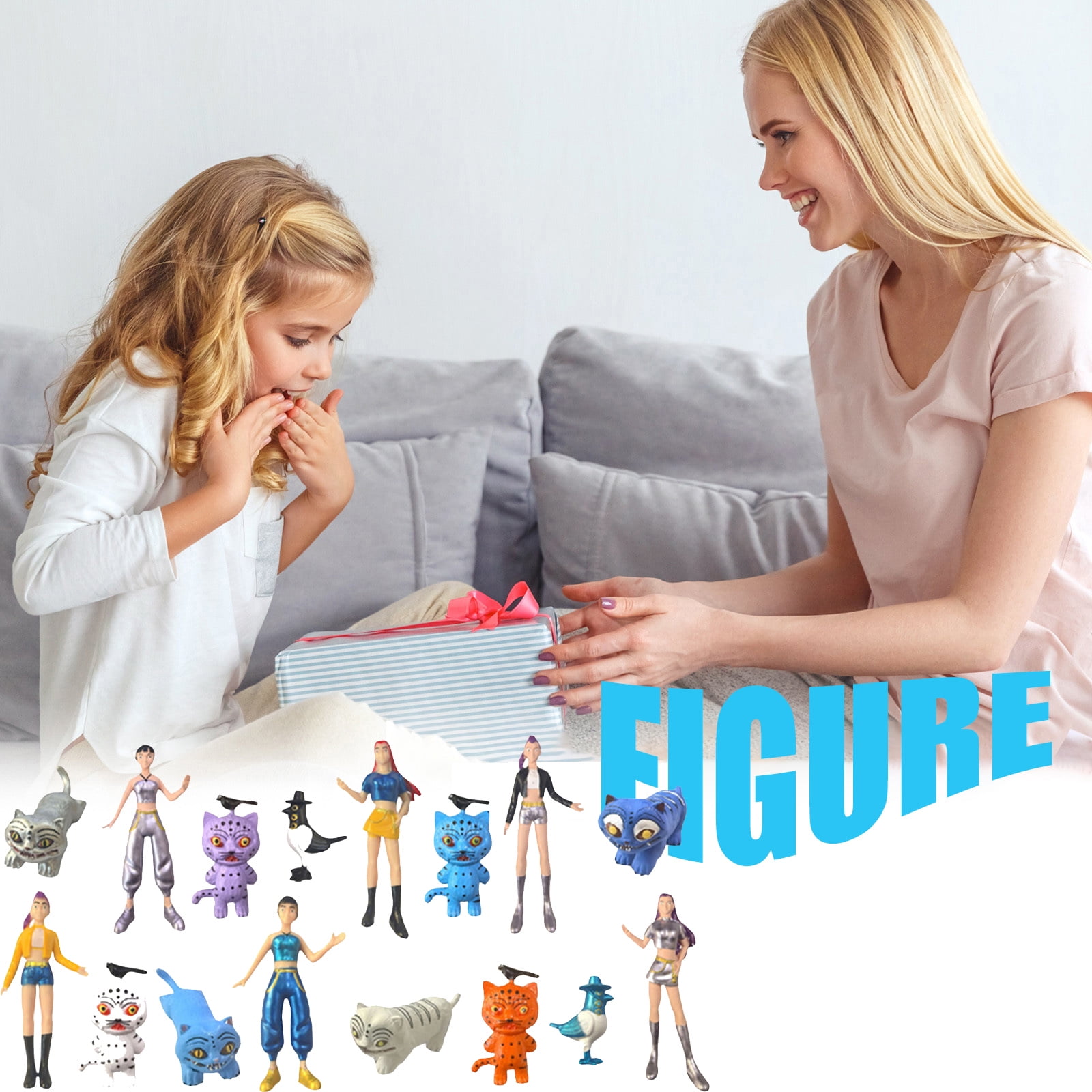 16-Piece Figure Set, Game Peripheral 3D Character Models, Indoor & Outdoor Party Decorations ...