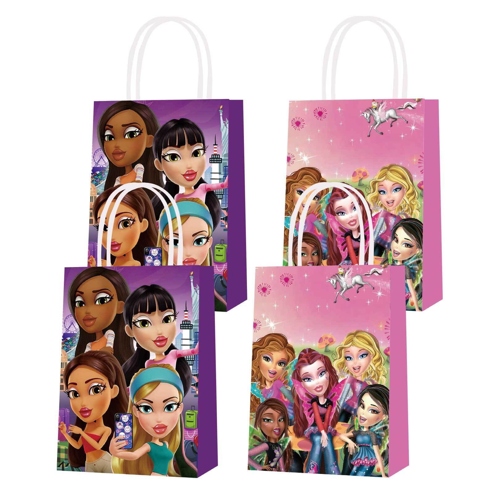 16-Piece For Bratz-Themed Party Favor Bags – 2 Designs with Handles ...