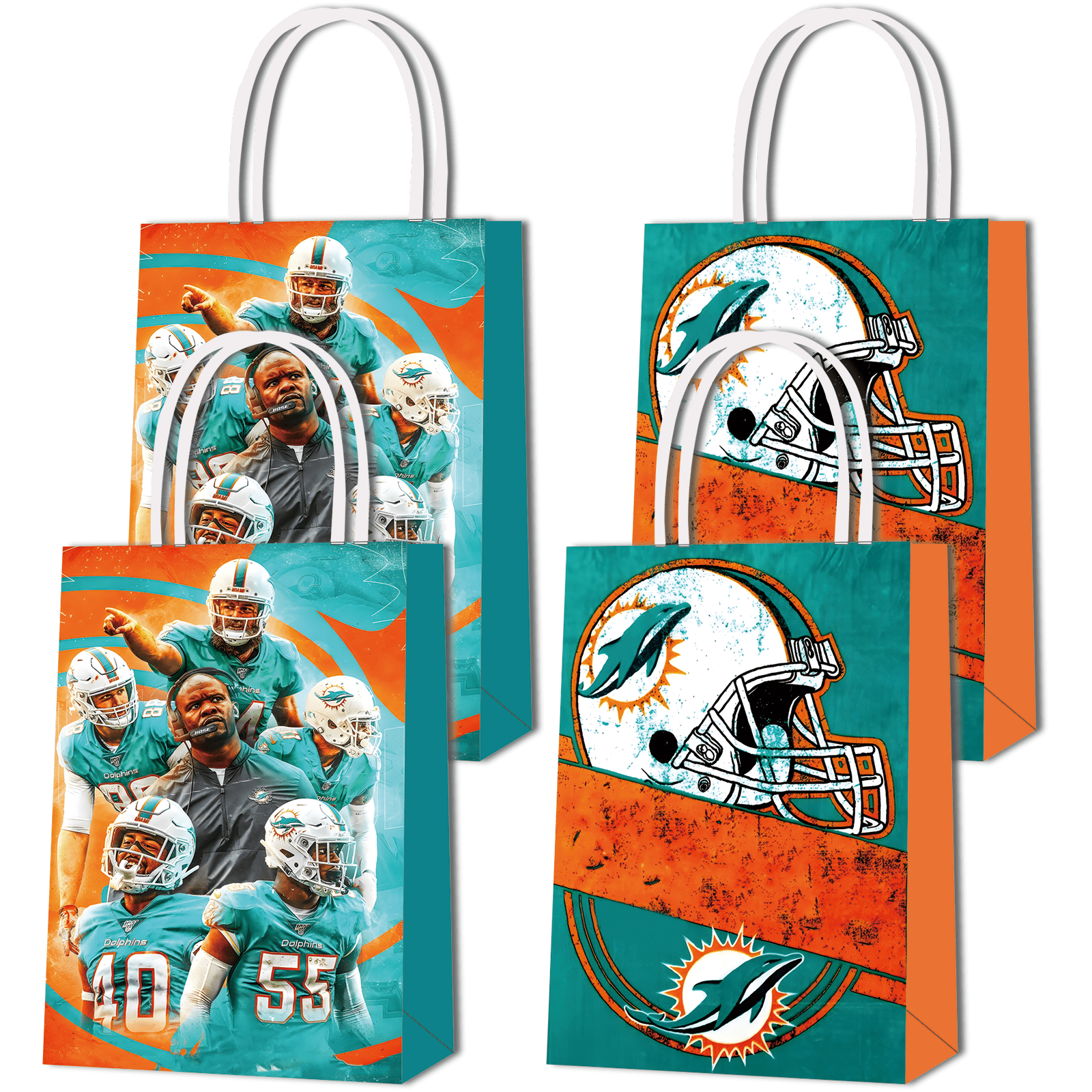 16-Piece For Miami Cartoon-Themed Birthday Party Paper Gift Bags For ...