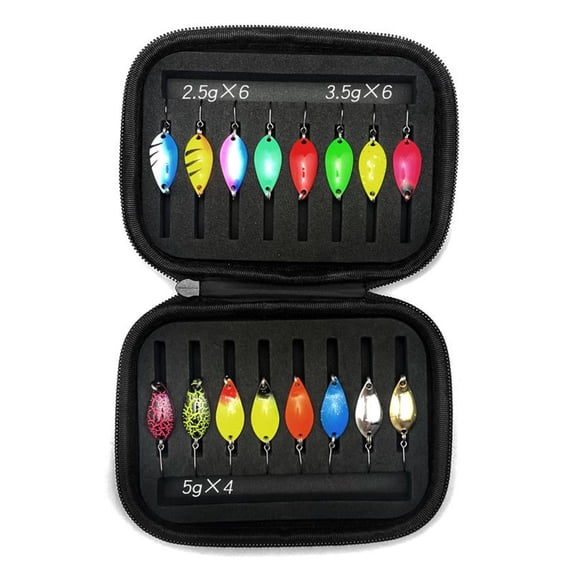 16-Piece Rotating Sequin Fishing Lure Set for Bass Trout Pike - High ...