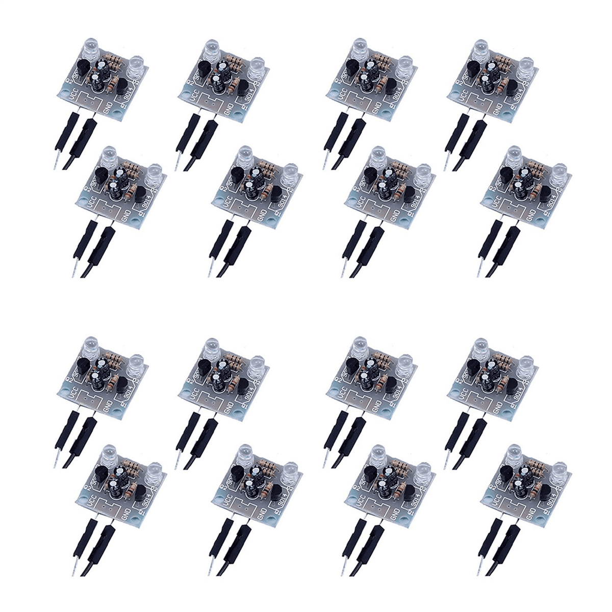 16-Piece Set 5mm LED Flash DIY Kit Electronic Kit PCB Circuit Welding ...