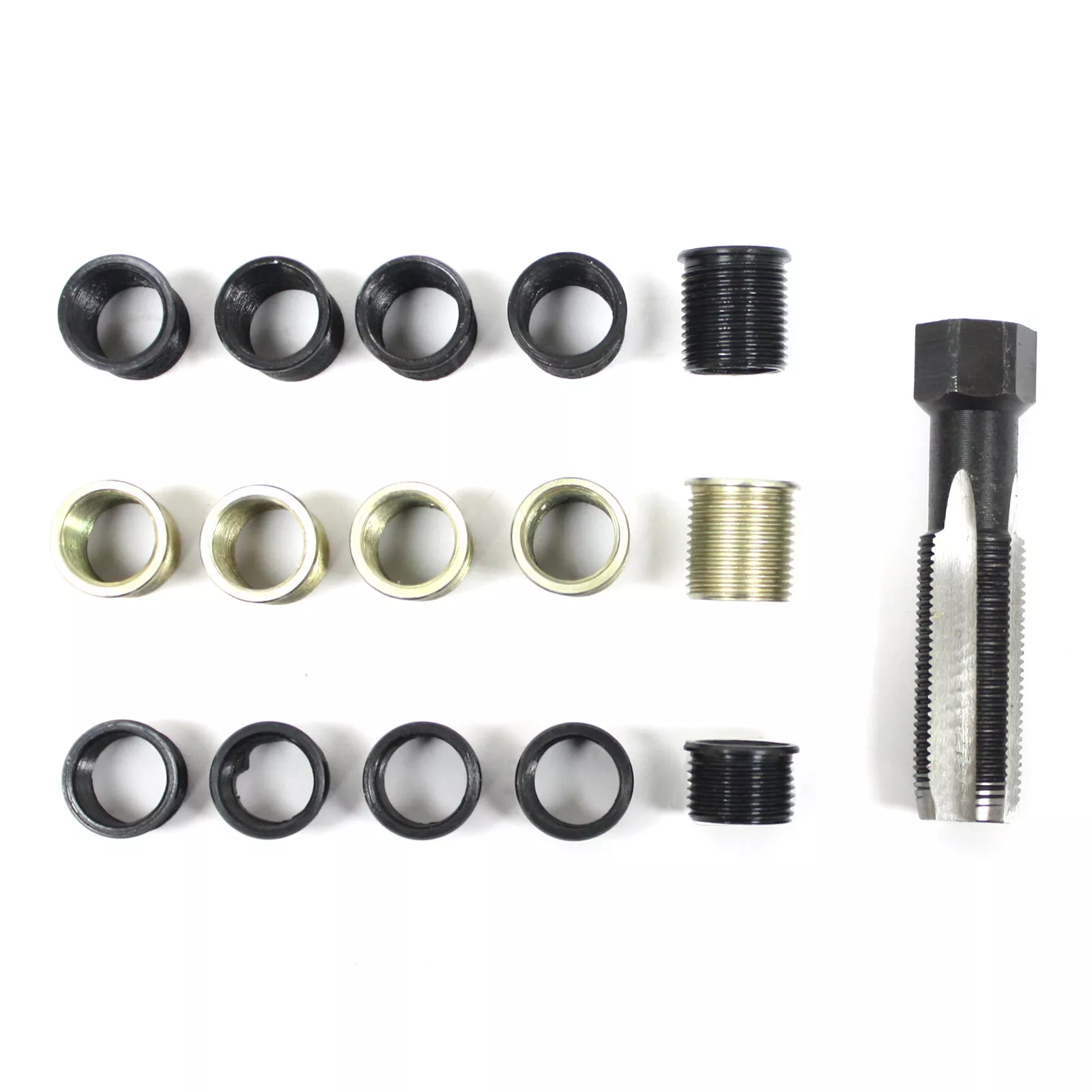 16-Piece Spark Plug Thread Repair Kit with M16 Threaded Coil Inserts ...
