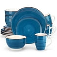 Vancasso Bella Modern Casual 16-Piece Stoneware Dinnerware Set, Service ...