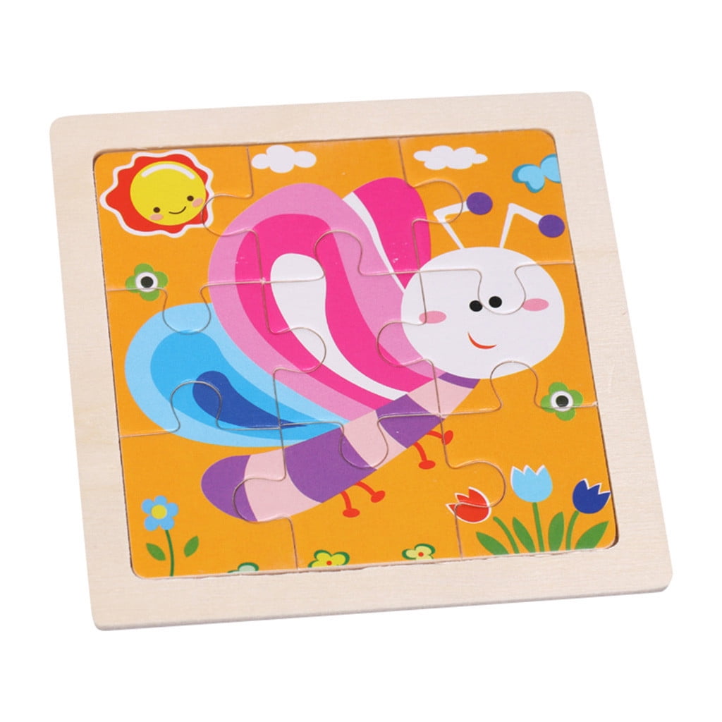16‑Piece Wooden Educational Puzzle Set–Brain‑Teaser Toys for Ages 3‑7 ...