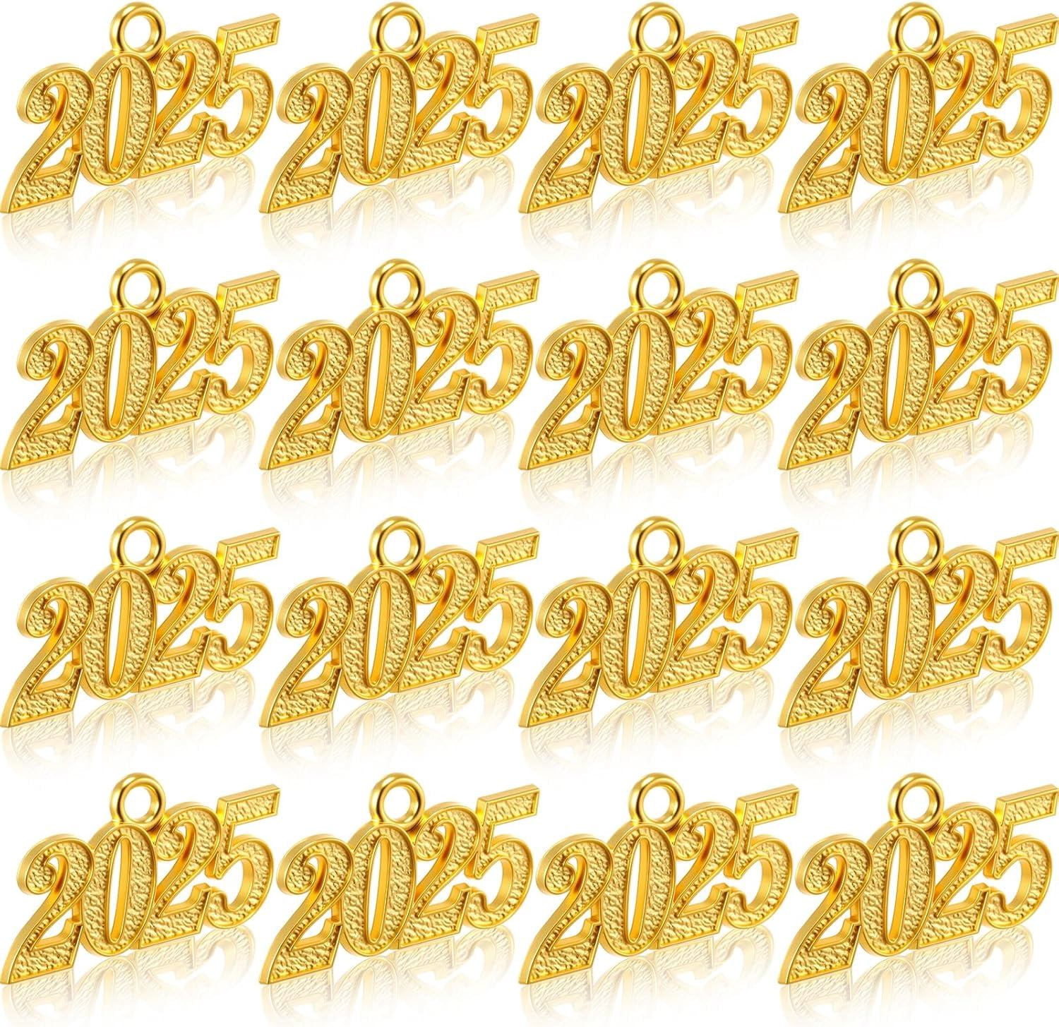 16 Pieces 2025 Graduation Tassel Charm Gold Jewelry 2025 Year Charm for ...