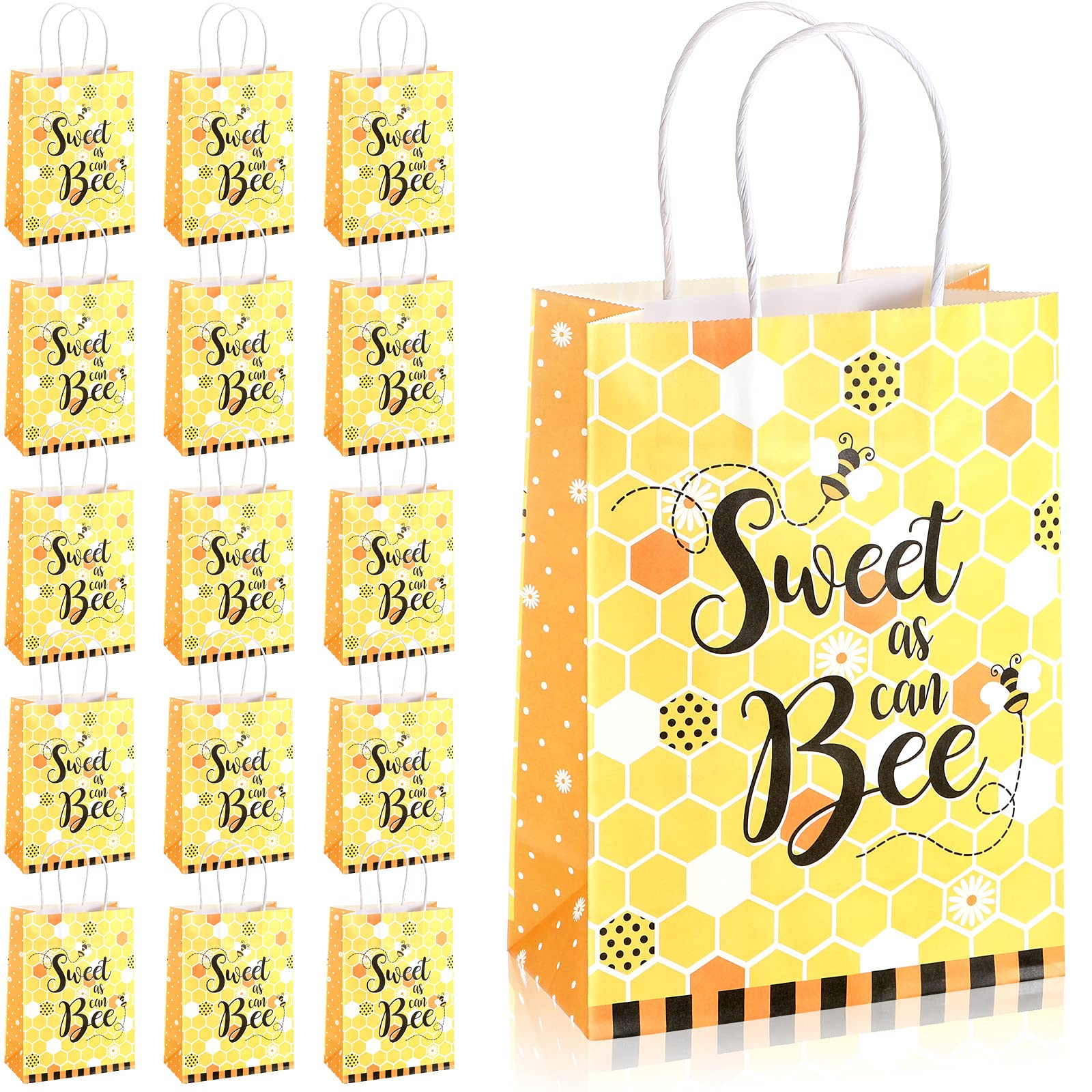 16 Pieces Bee Party Favors Bumble Bee Theme Party Bags Sweet As Can Bee ...