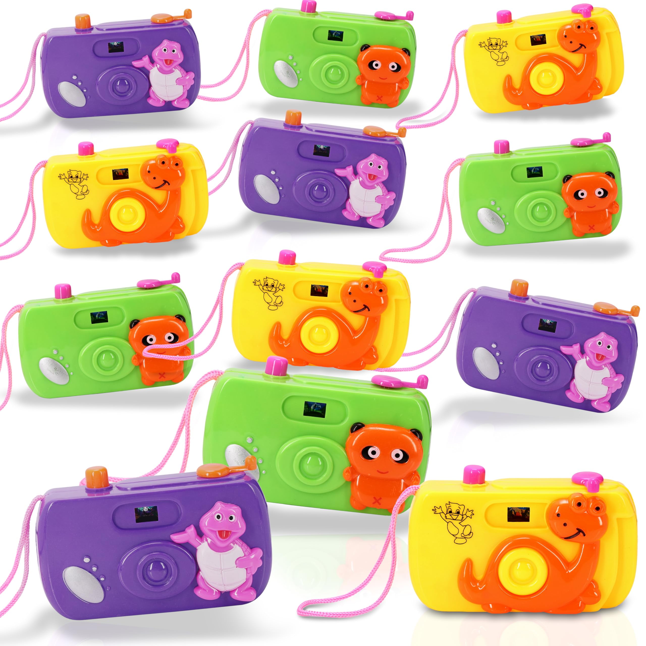 Kids Camera Toy Set - Pack of 12-6 Animal in Viewfinder Camera ...
